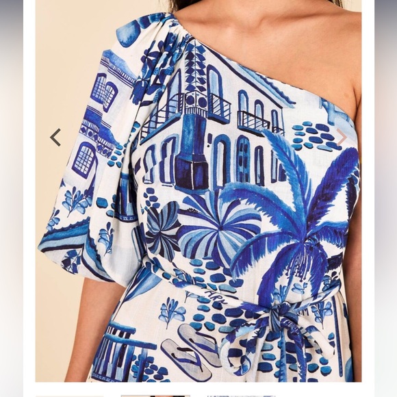 FARM Rio | Dresses | Farm Rio Sweet Rio One Shoulder Maxi Dress | Poshmark